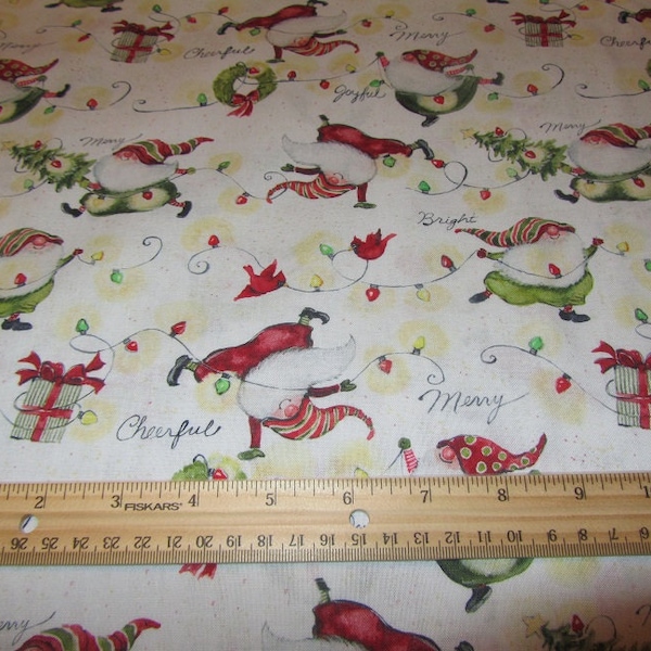 Susan Winget Gnome Fabric - Etsy