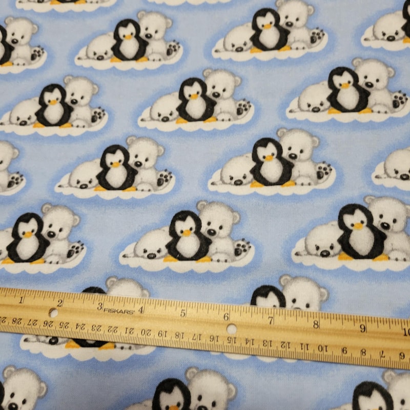 Penguin Fabric - Etsy