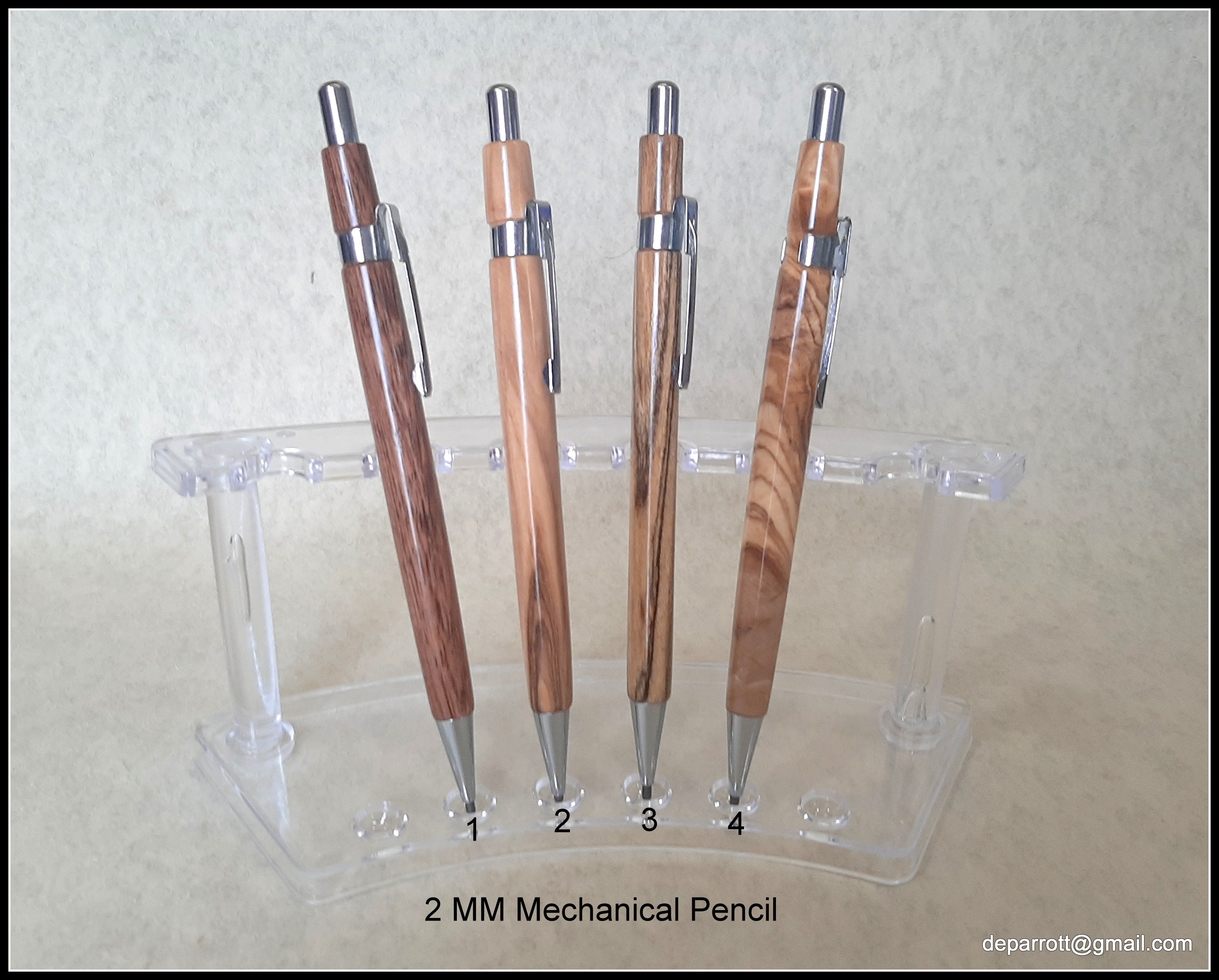 2mm Mechanical Pencil Made From Exotic Woods With a Durable CA Finish ...