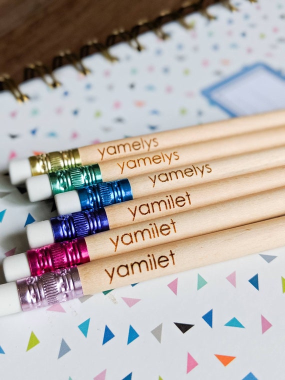 Personalized Pencils Custom Pencils Natural Wood Pencils | Etsy