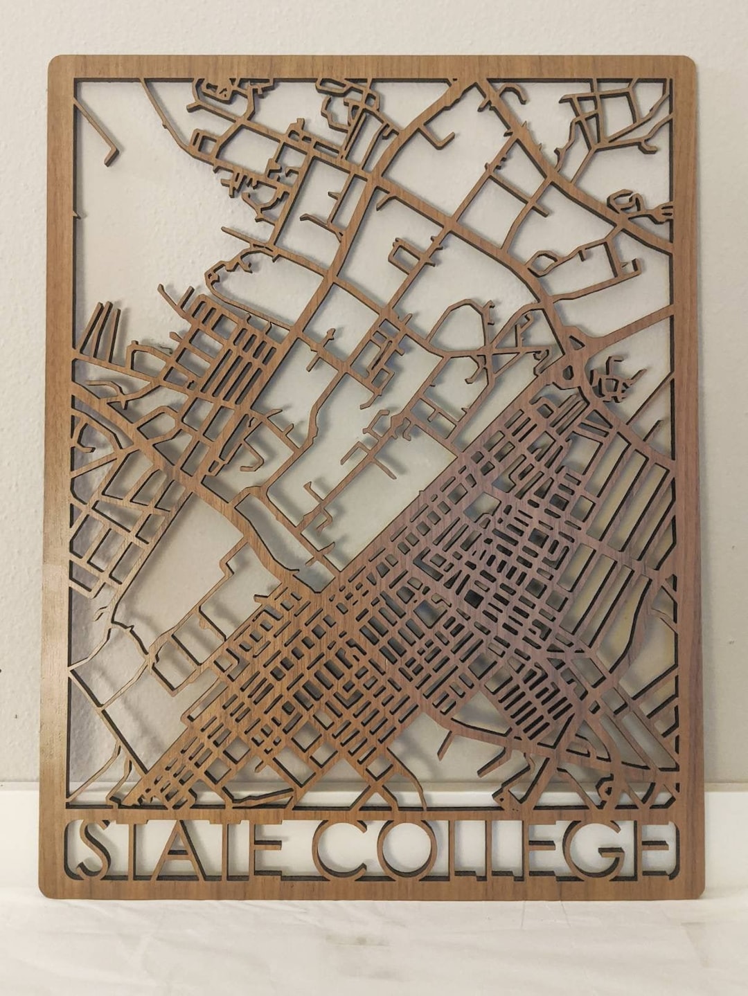 Wooden Maps, Wood Maps, Map Cutout, Wood Map Cutout, City Map, Wall ...