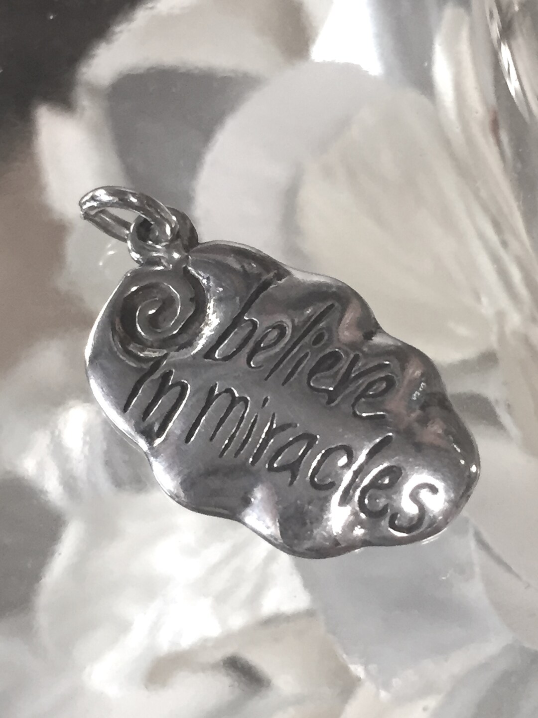 Sterling Faith Charm, Believe in Miracles Charm, Christian Charms, 925 ...