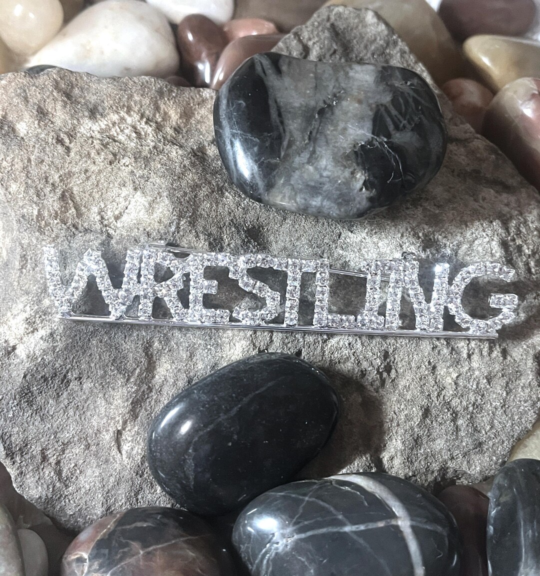 Wrestling Crystal Pin,wrestling Jewelry,wrestling Charms, Wrestling Mom ...