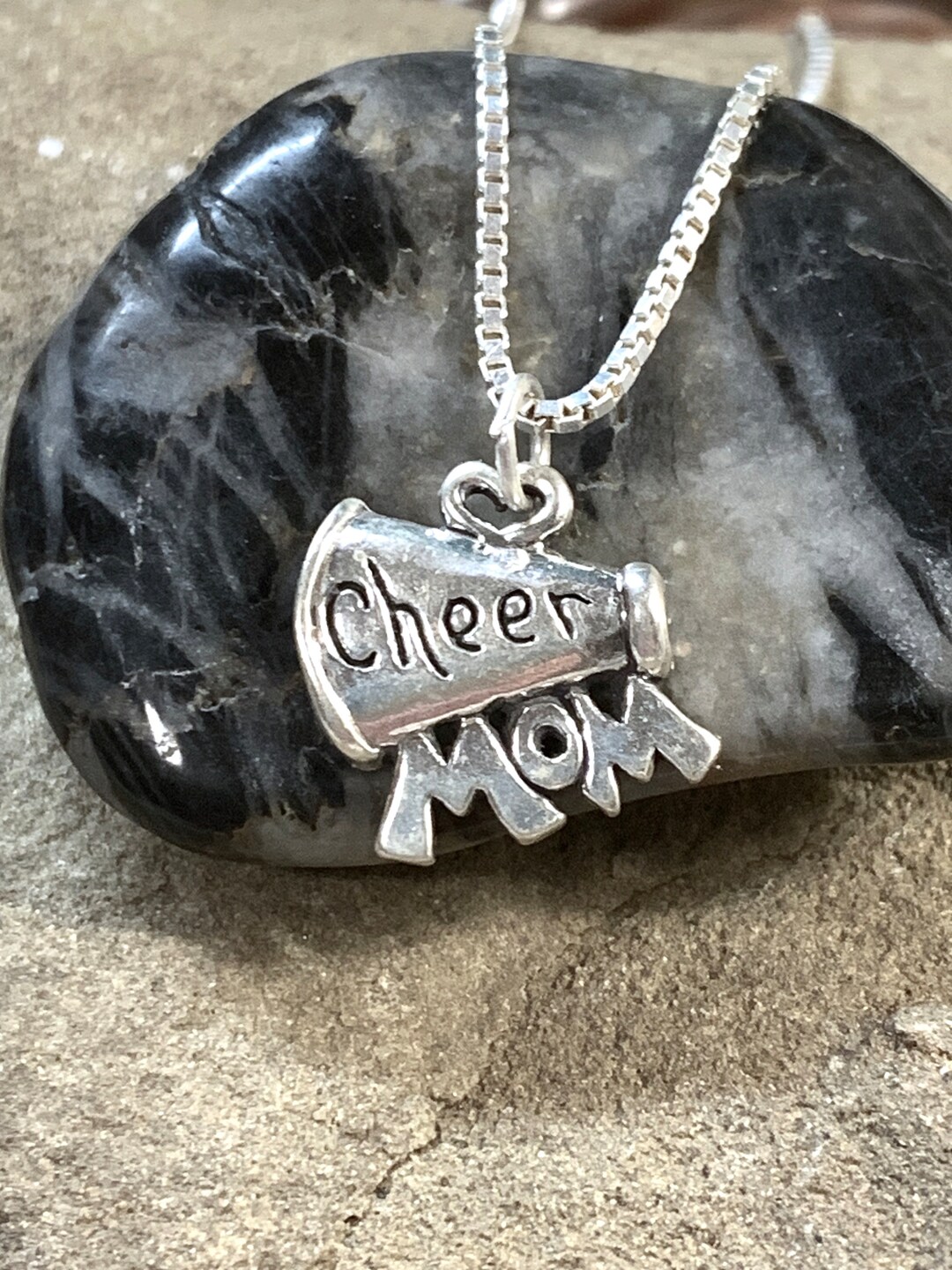Sterling Cheer Mom Charm, Cheerleading Jewelry, Cheer Charms, Megaphone ...