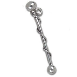 Sterling Baton Charm, Majorette Charm, Twirler Baton, Baton Jewelry ...