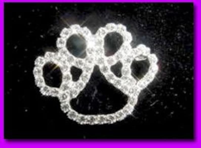 Crystal Paw Print Pin, Paw Jewelry, Paw Print Charm, Pet Jewelry ...