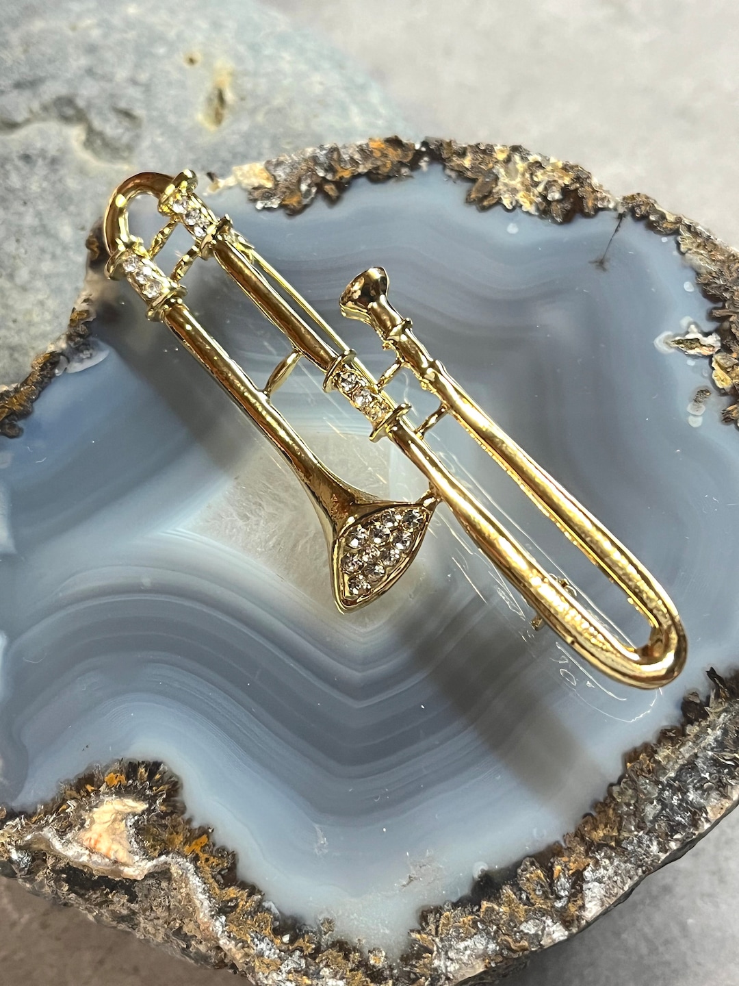 Trombone Pin, Trombone Jewelry, Trombone Charm, Orchestra Jewelry ...
