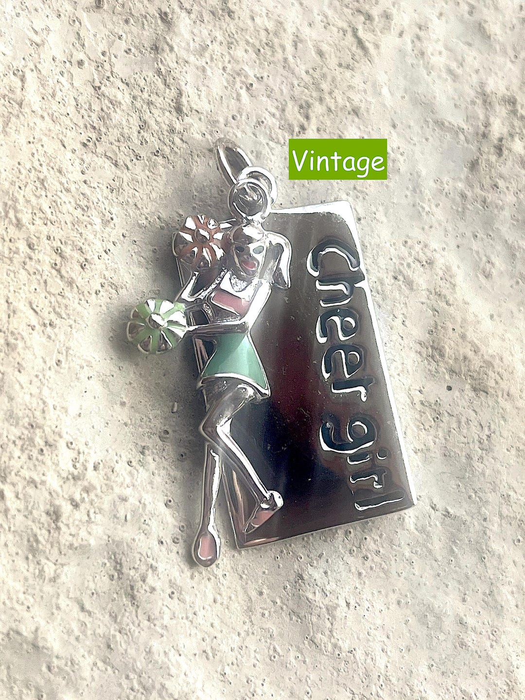 Vintage Sterling Cheer Charm, Silver Cheerleading Charm, Sterling Cheer ...