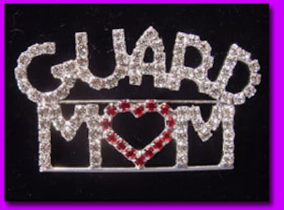 Guard Mom Crystal Pin Color Guard Jewelry Color Guard | Etsy
