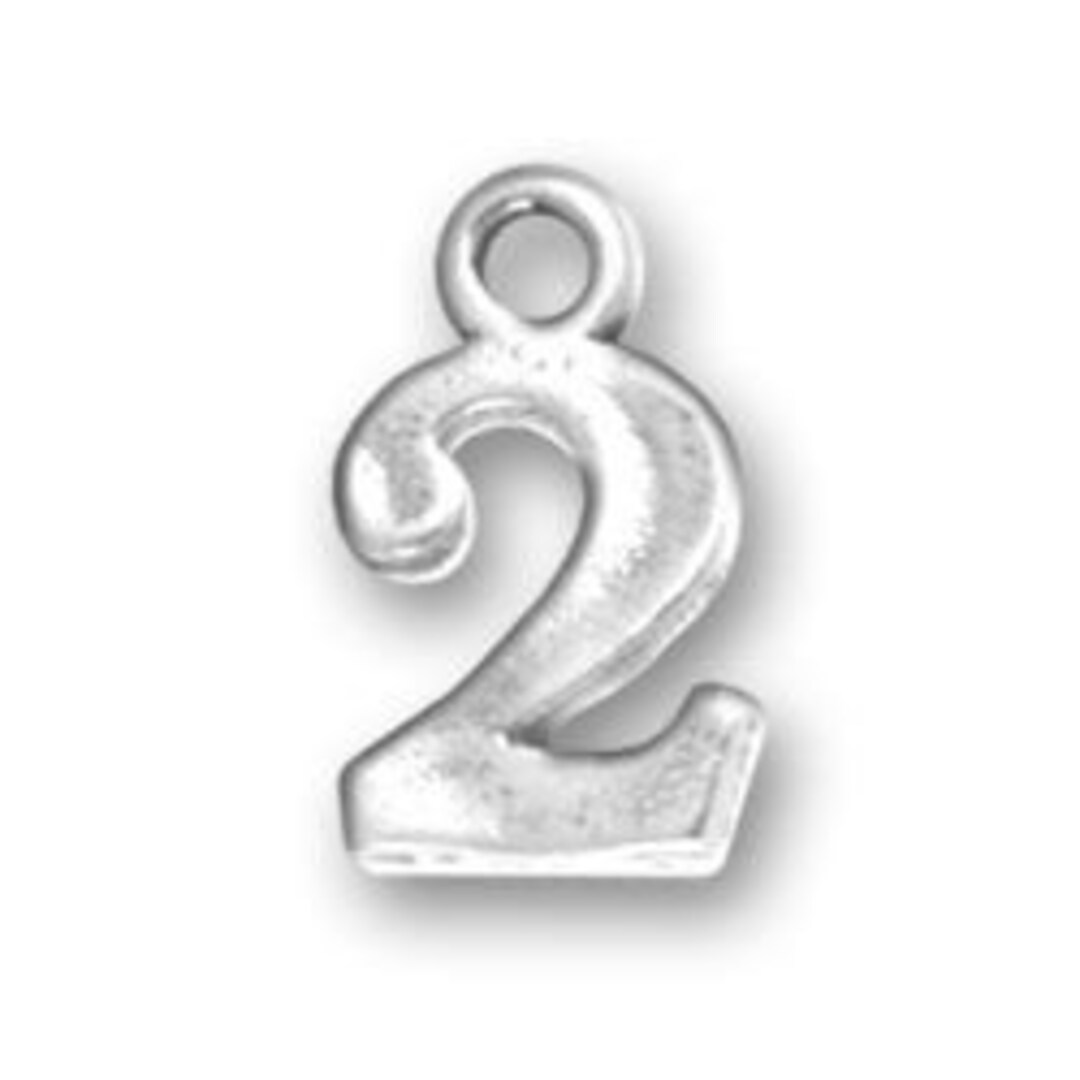 Sterling Silver Number Charms 1/2 Numeral Charms - Etsy