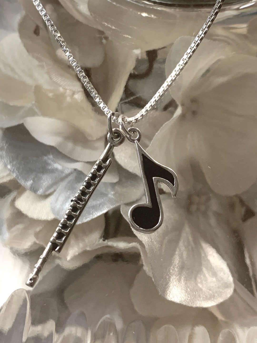 Sterling Flute Necklace, Marching Band Necklace, Marching Band Charm ...