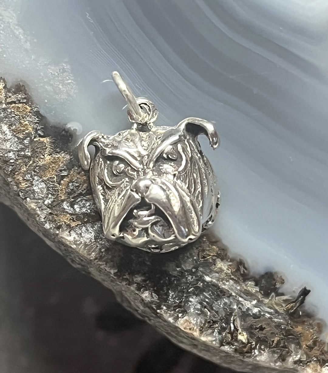 Bulldog Charm, Sterling Bulldog Mascot Charm, Bulldog Jewelry, Pet ...