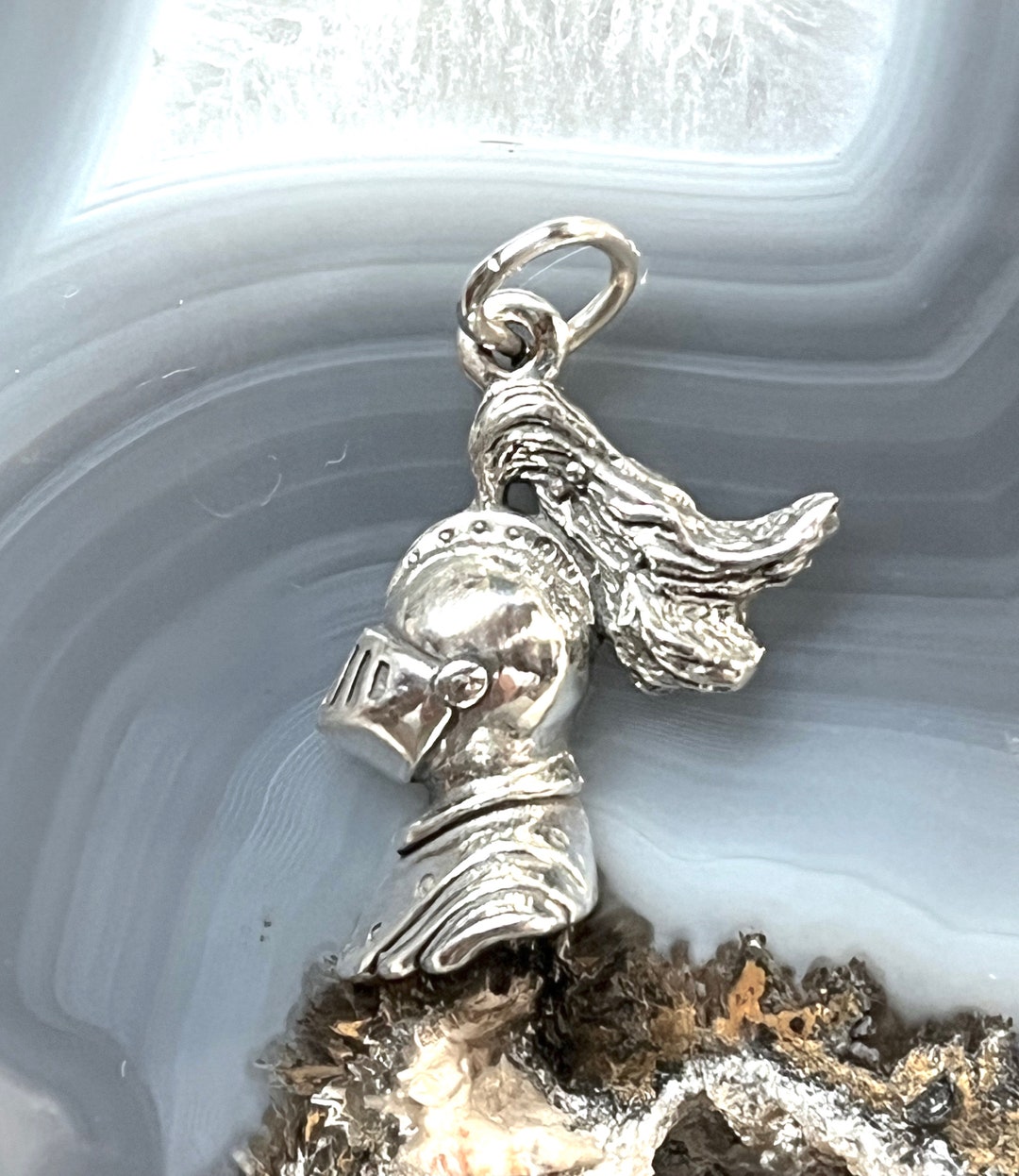 Sterling Knight Charm, Knight Mascot Charm, Renaissance Jewelry, School ...