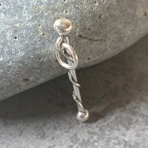 Sterling Baton Charm, Majorette Charm, Twirler Baton, Baton Jewelry ...