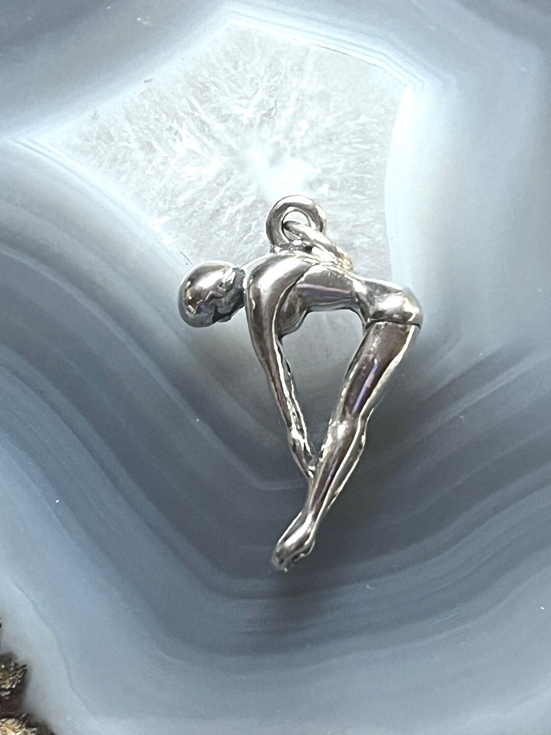 Sterling Female Diver Charm,silver Female Diver,3d Sterling Diver Charm ...