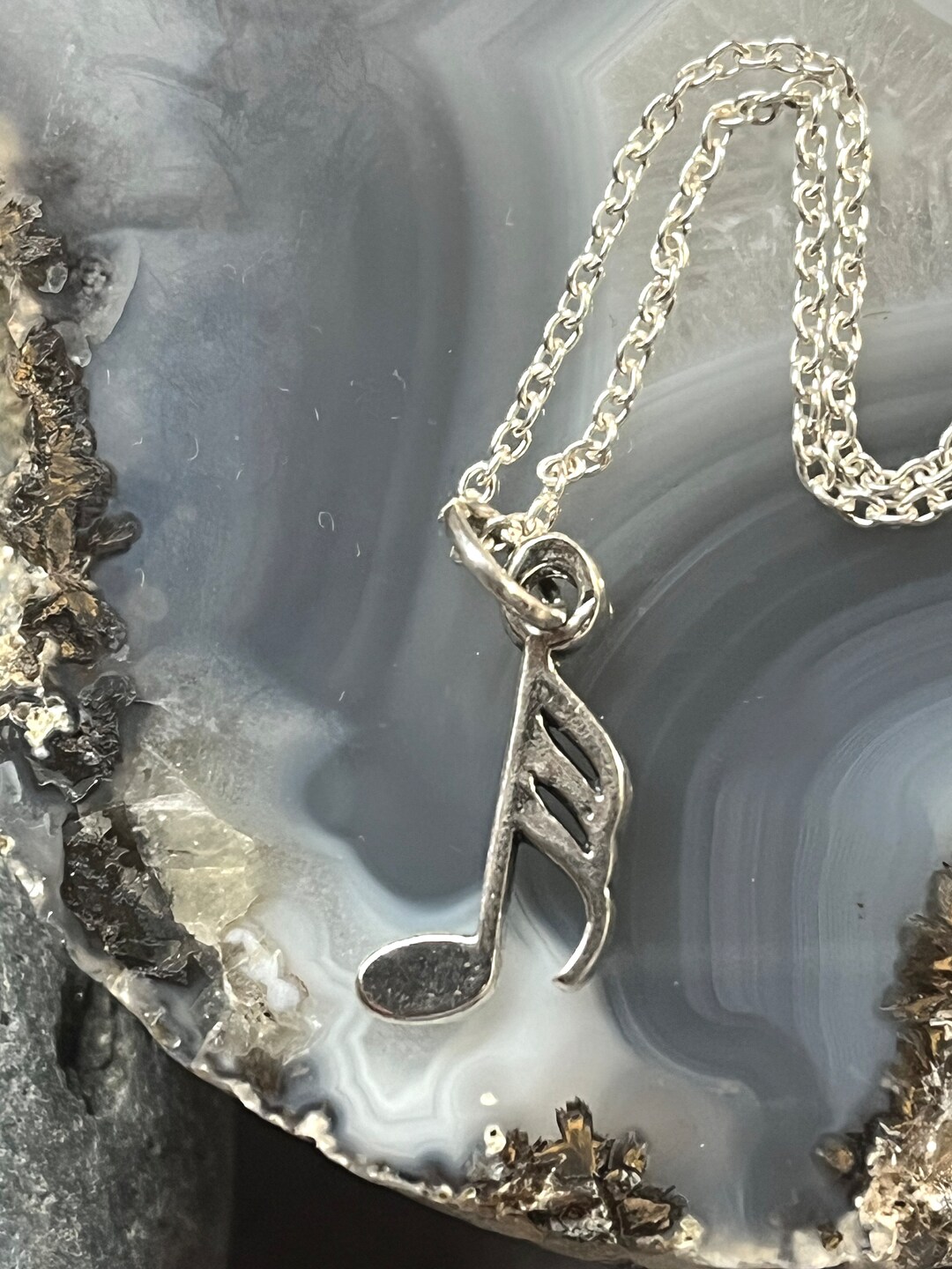 Music Note Charm, Sterling Music Note, Silver Marching Band Charm ...