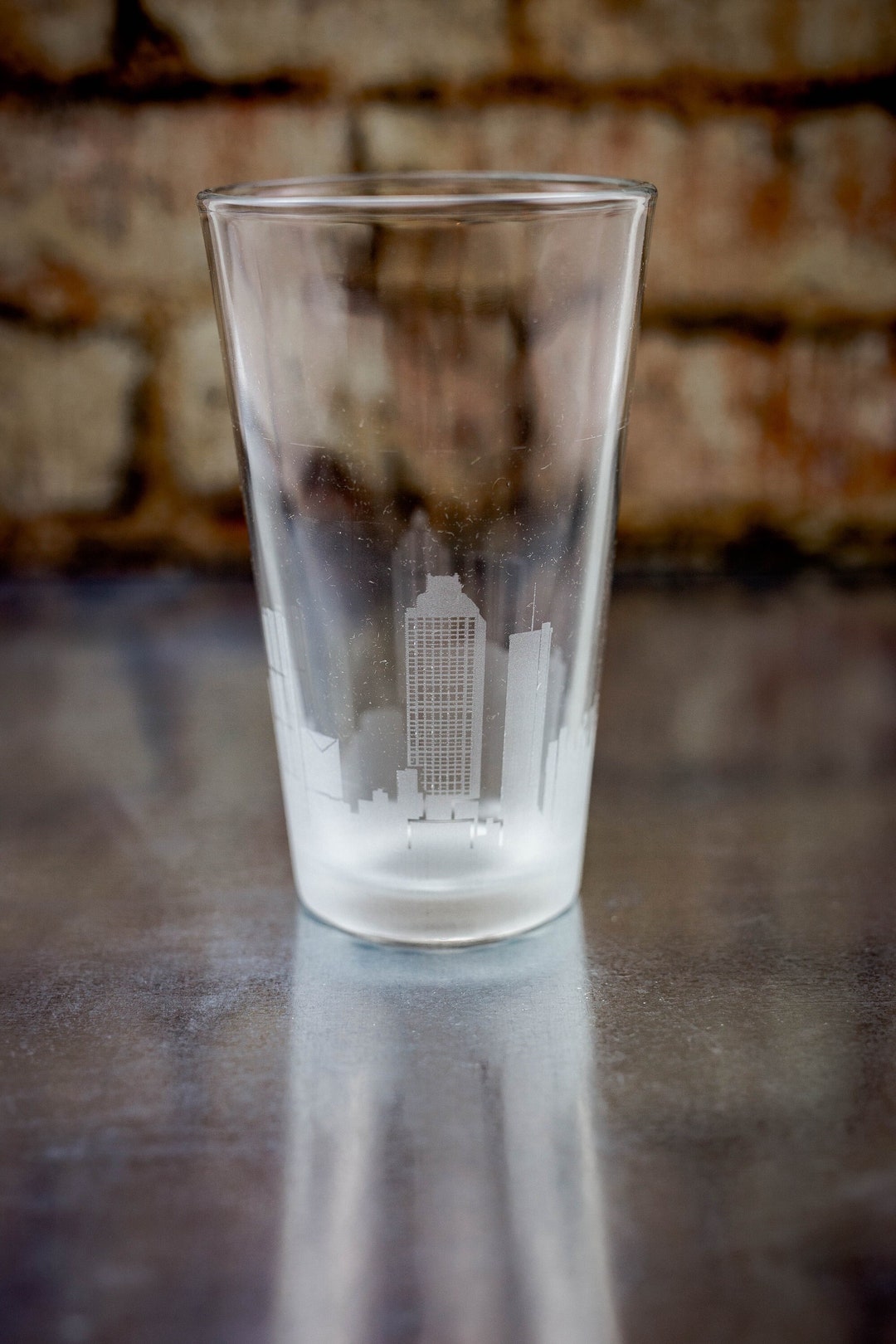 Atlanta, Georgia Skyline Etched Pint Glass Atlanta Beer Glass Glass ...