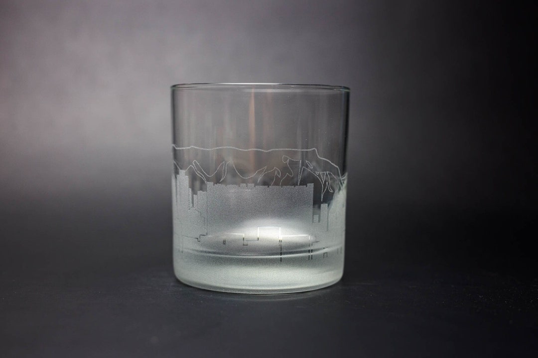 Cape Town, South Africa Skyline Etched Rocks Glass/ Old Fashioned Glass ...