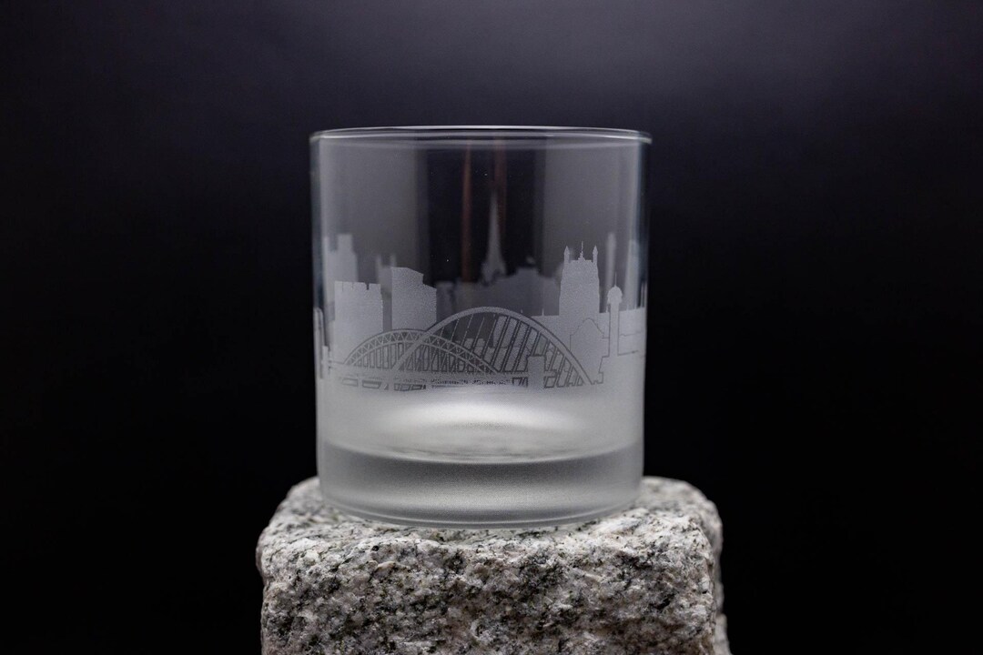 Newcastle England Skyline Cocktail Glass - FREE Customization - Whiskey ...