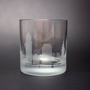 Cleveland Skyline Rocks Glass/old Fashioned Glass/ Whiskey - Etsy