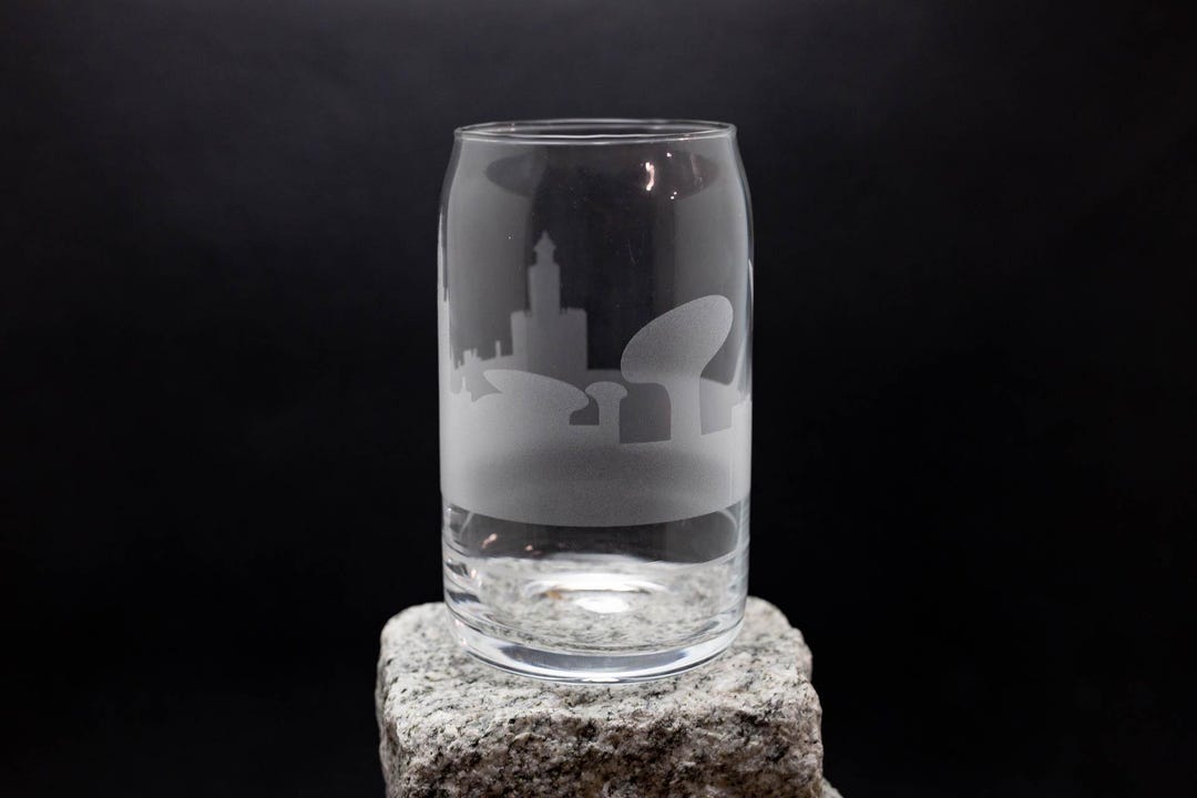 Seville Spain Skyline Glass Can - Iced Coffee Cup - Home Coffee Bar ...