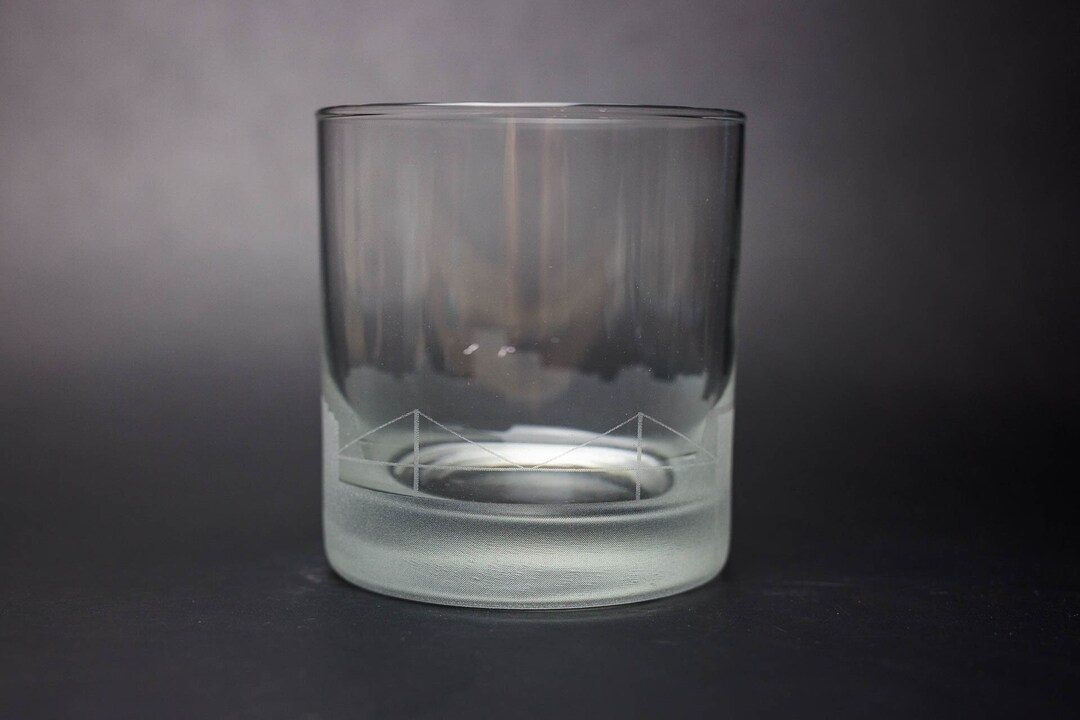 Savannah, Georgia Skyline Etched Rocks Glass/ Old Fashioned Glass ...
