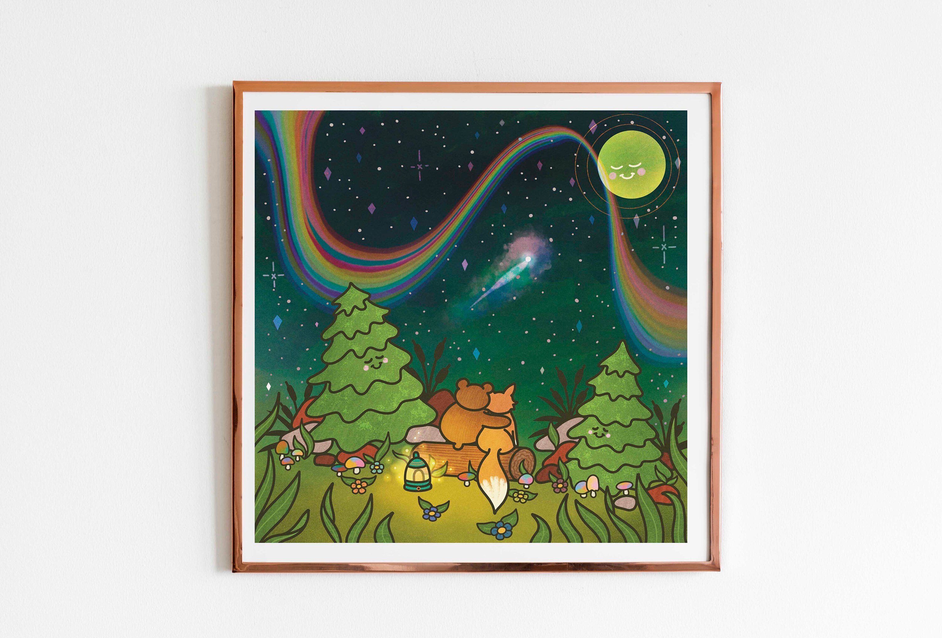 Starry Sky Art, Cute Animal Art, Nature Illustration, Celestial Sky ...