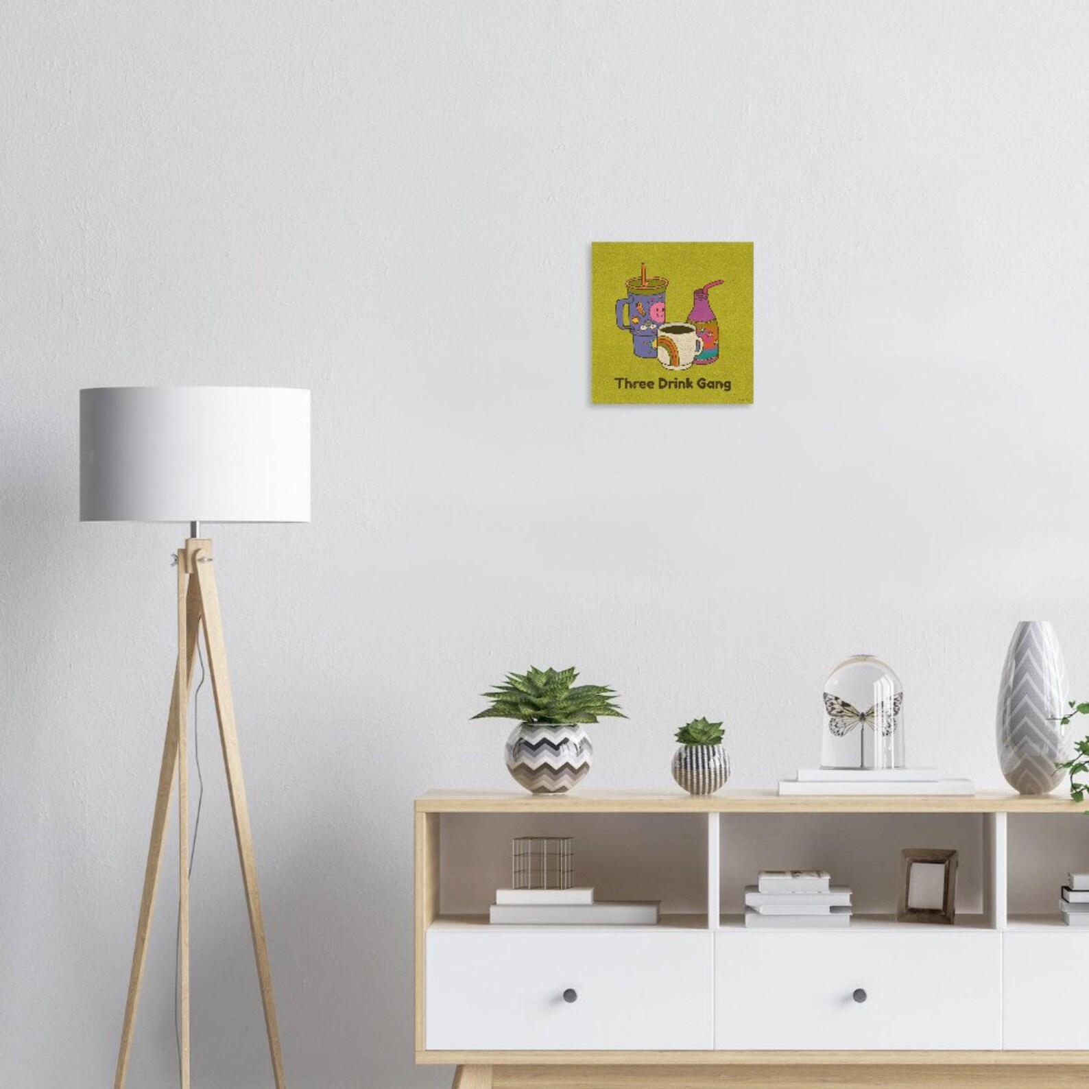 Three Drink Gang - ADHD Art Print - Groovy Art - Funny Cute Wall Art ...