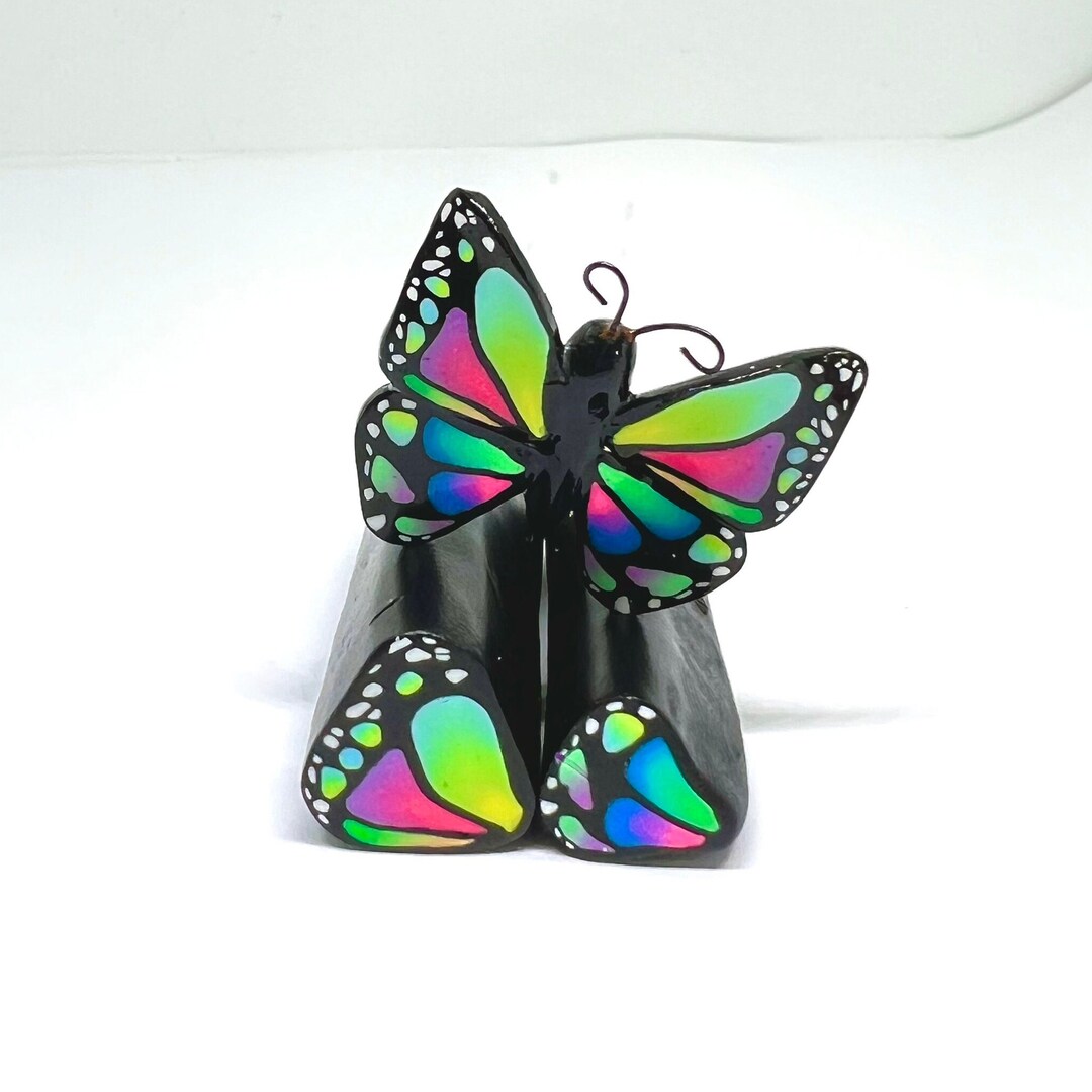 Butterfly Cane, Raw Unbaked Polymer Clay Cane, Vibrant Neon Colors - Etsy
