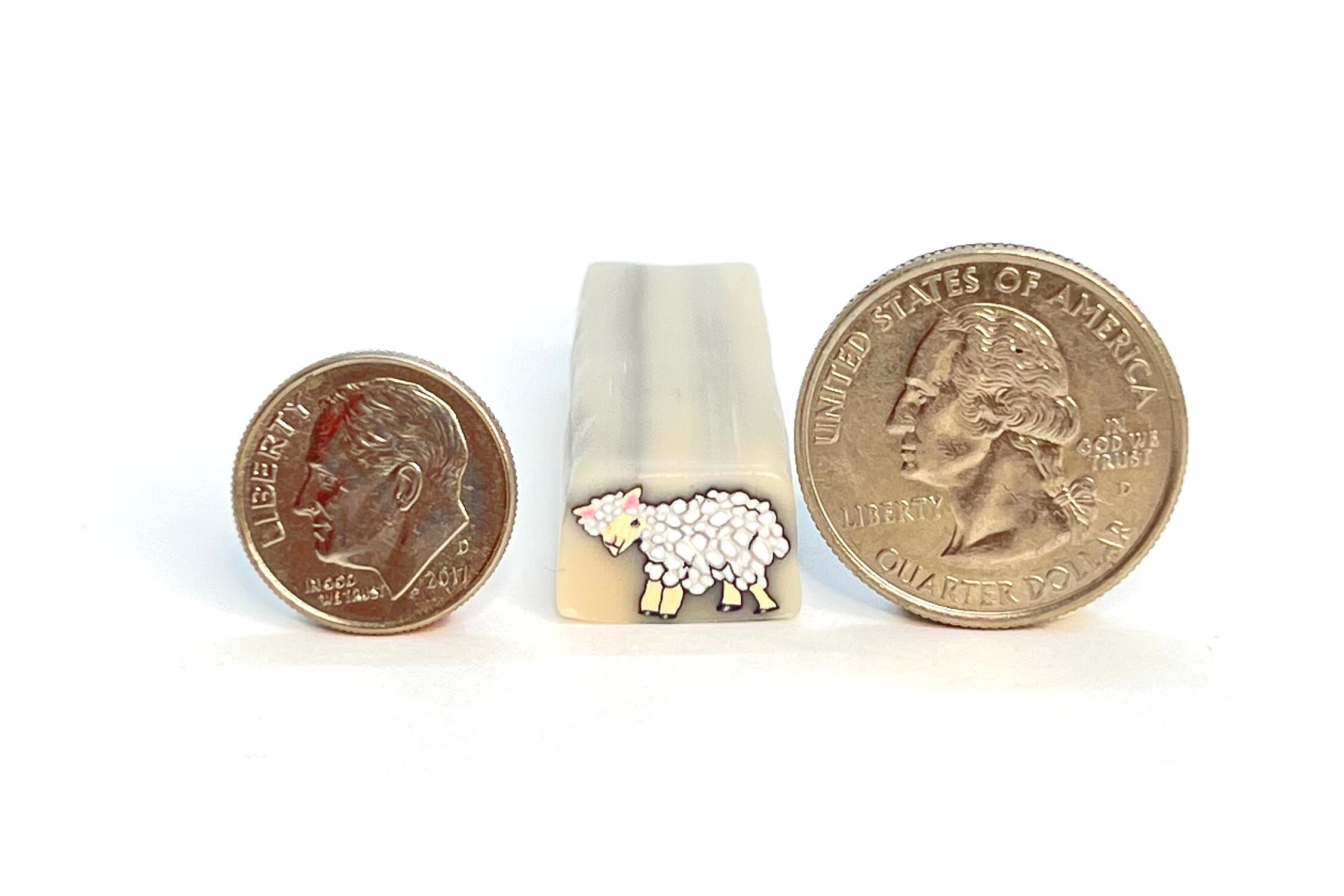 Sweet and Fluffy Lamb Sheep Cane, Raw Unbaked Polymer Clay Cane - Etsy