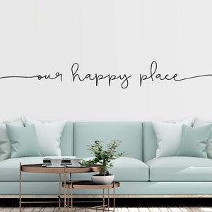 Our Happy Place Vinyl Wall Sticker Decal Home Farmhouse - Etsy