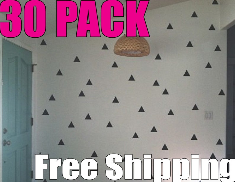 TRIANGLES 30 Wall Vinyl Decal Stickers Cute Room Decor 4 | Etsy