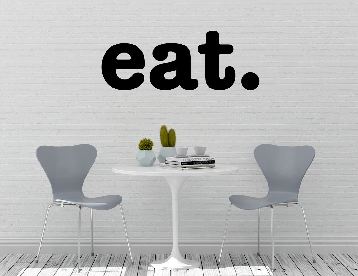 EAT. Wall Vinyl Decal Sticker Cute Kitchen Home Decor | Etsy