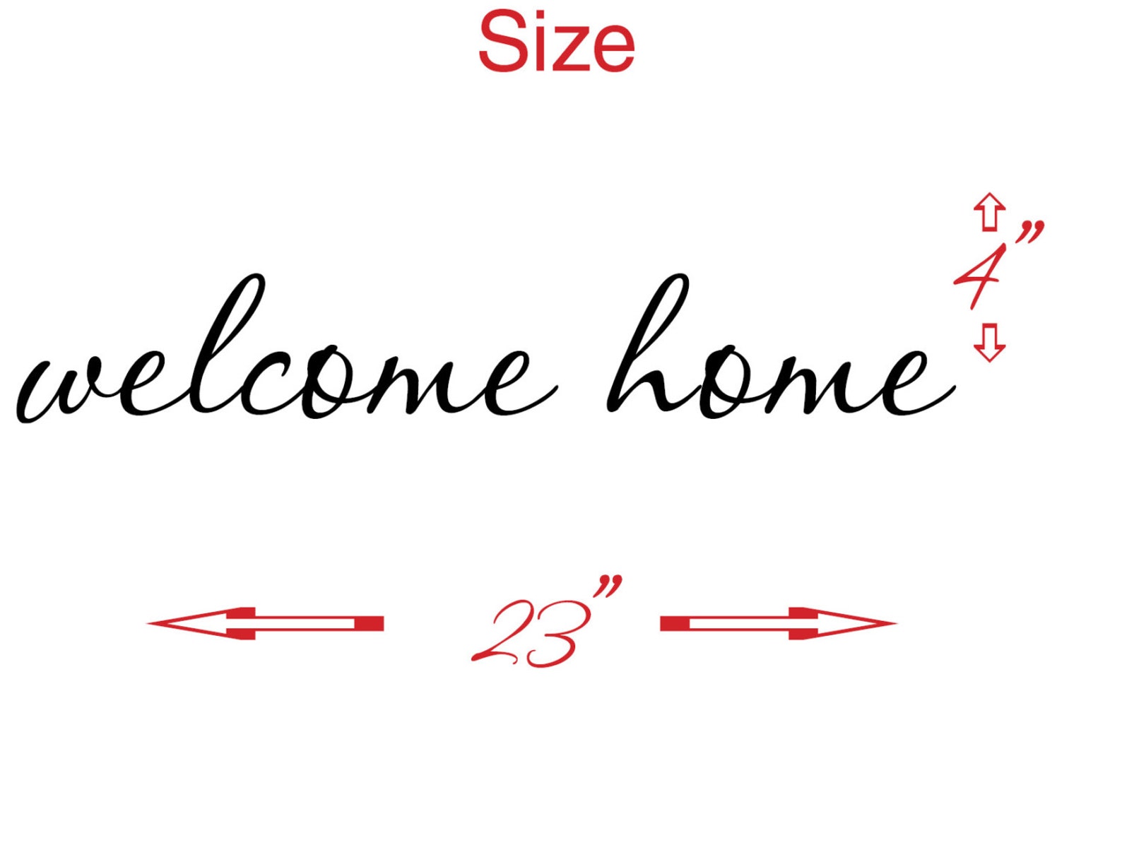 WELCOME HOME Vinyl Wall Decal Sticker Front Back Door Cute ...