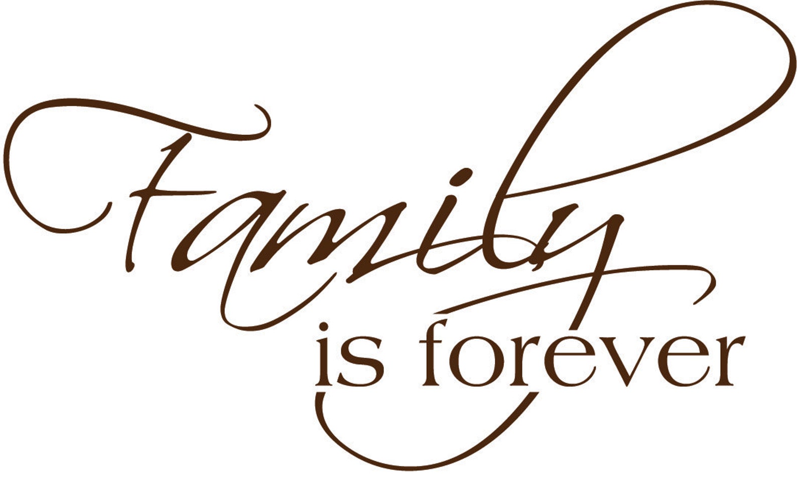 FAMILY is FOREVER Wall Vinyl Sticker Inspirational Art Romantic Quote ...