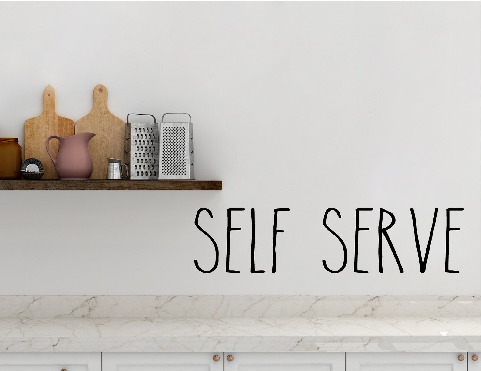SELF SERVE Wall Vinyl Sticker Decal Kitchen Decor Cook Art Free ...