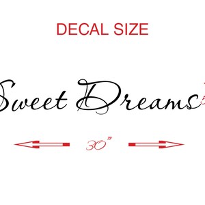SWEET DREAMS Vinyl Wall Sticker Decal Baby Nursery Children Decor Quote ...