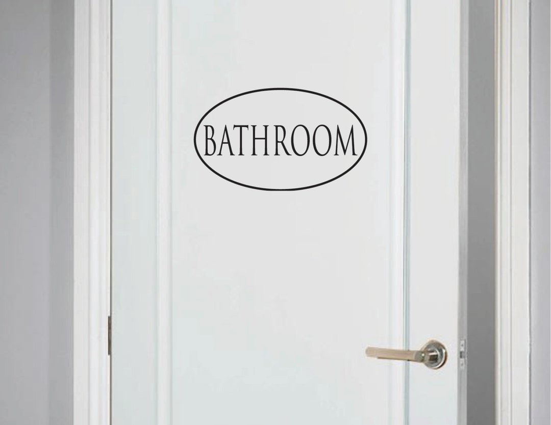 BATHROOM Wall Vinyl Sticker Decal Bathroom Oval Design Decor Free ...