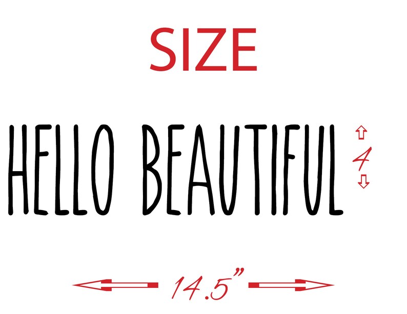 HELLO BEAUTIFUL - Vinyl Wall Decal Sticker Bathroom Mirror ...