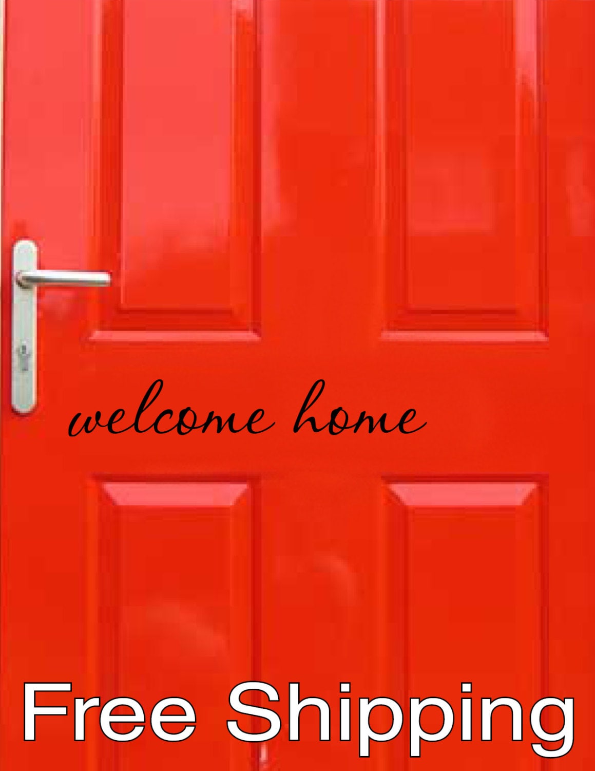 WELCOME HOME Vinyl Wall Decal Sticker Front Back Door Cute ...