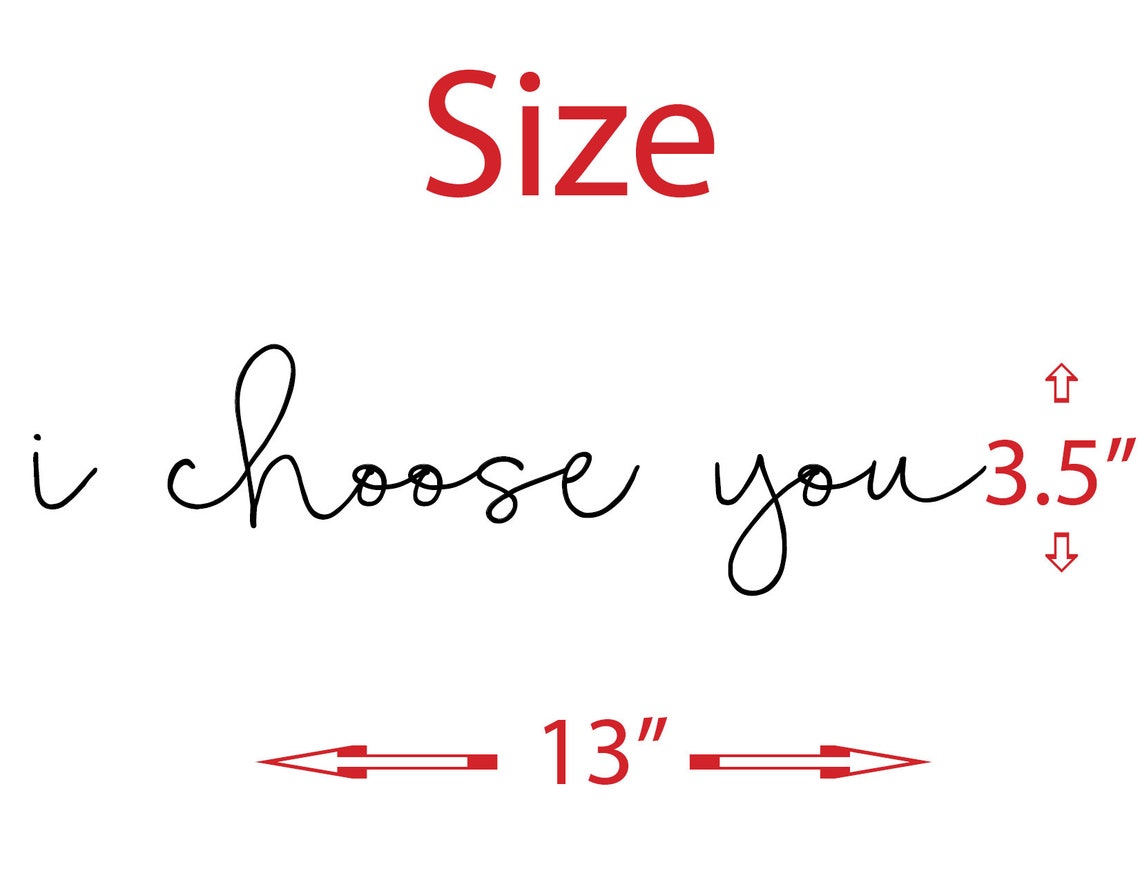 I CHOOSE YOU vinyl wall decal sticker inspirational art Free | Etsy