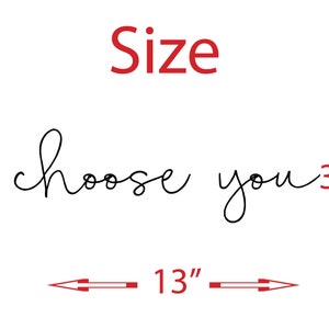 I CHOOSE YOU - Vinyl Wall Decal Sticker Inspirational Art Free Shipping ...