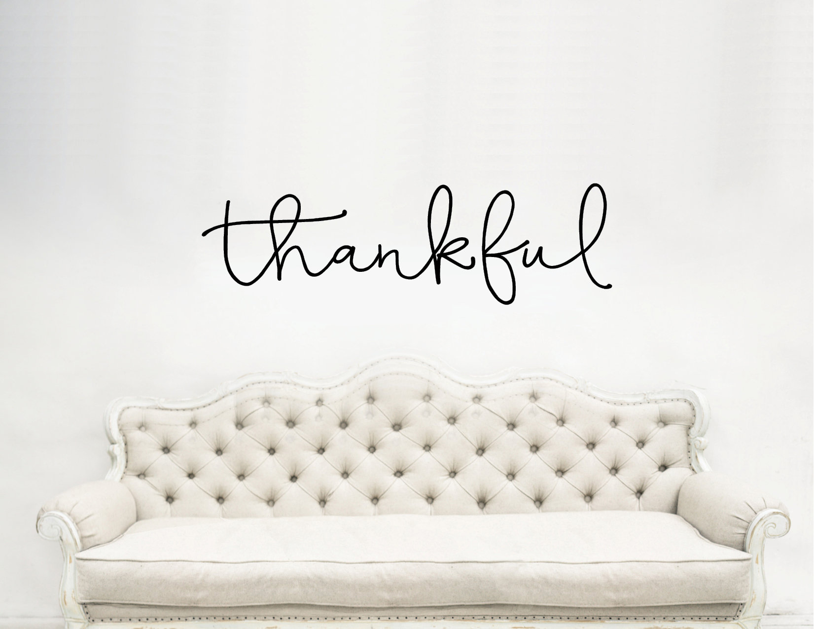 THANKFUL vinyl wall sticker decal home farmhouse decor FREE | Etsy