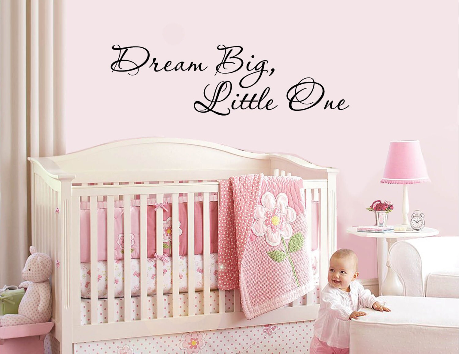 Dream Big, Little One - Vinyl Wall Sticker Decal Baby Nursery Children ...