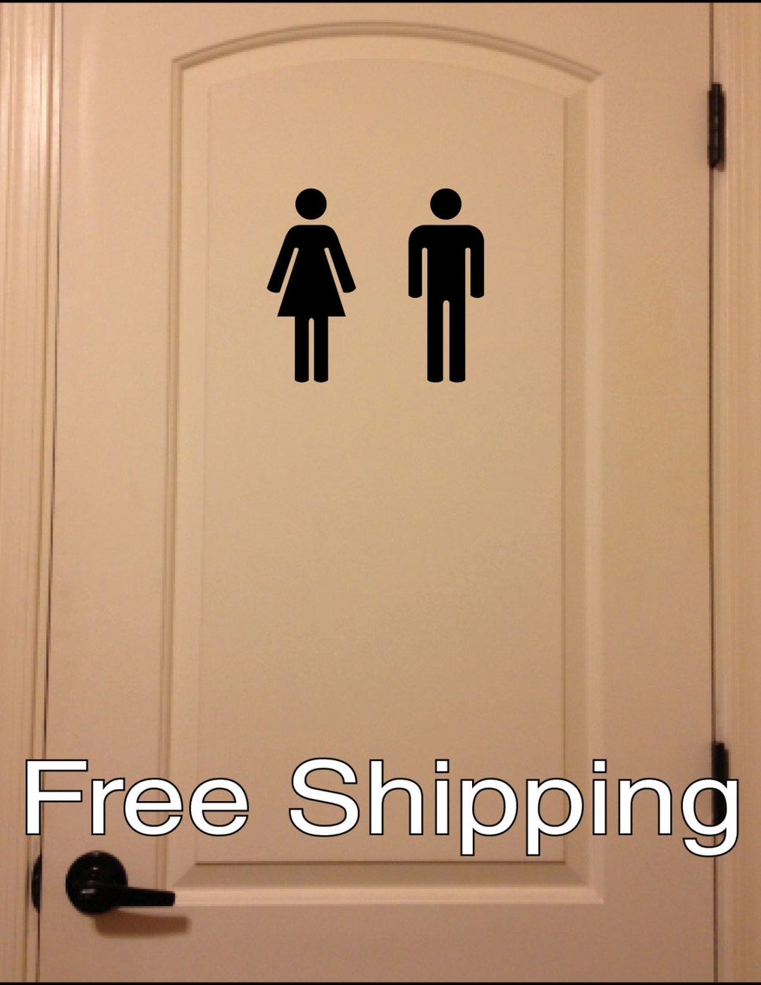WOMEN MEN Bathroom Decal Wall Vinyl Sticker Cute Home Decor Girl Boy ...