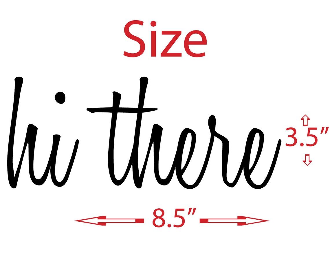 Hi There Vinyl Wall Decal Sticker Front Door Inspirational - Etsy