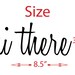 Hi There - Vinyl Wall Decal Sticker Front Door Inspirational Art Free ...