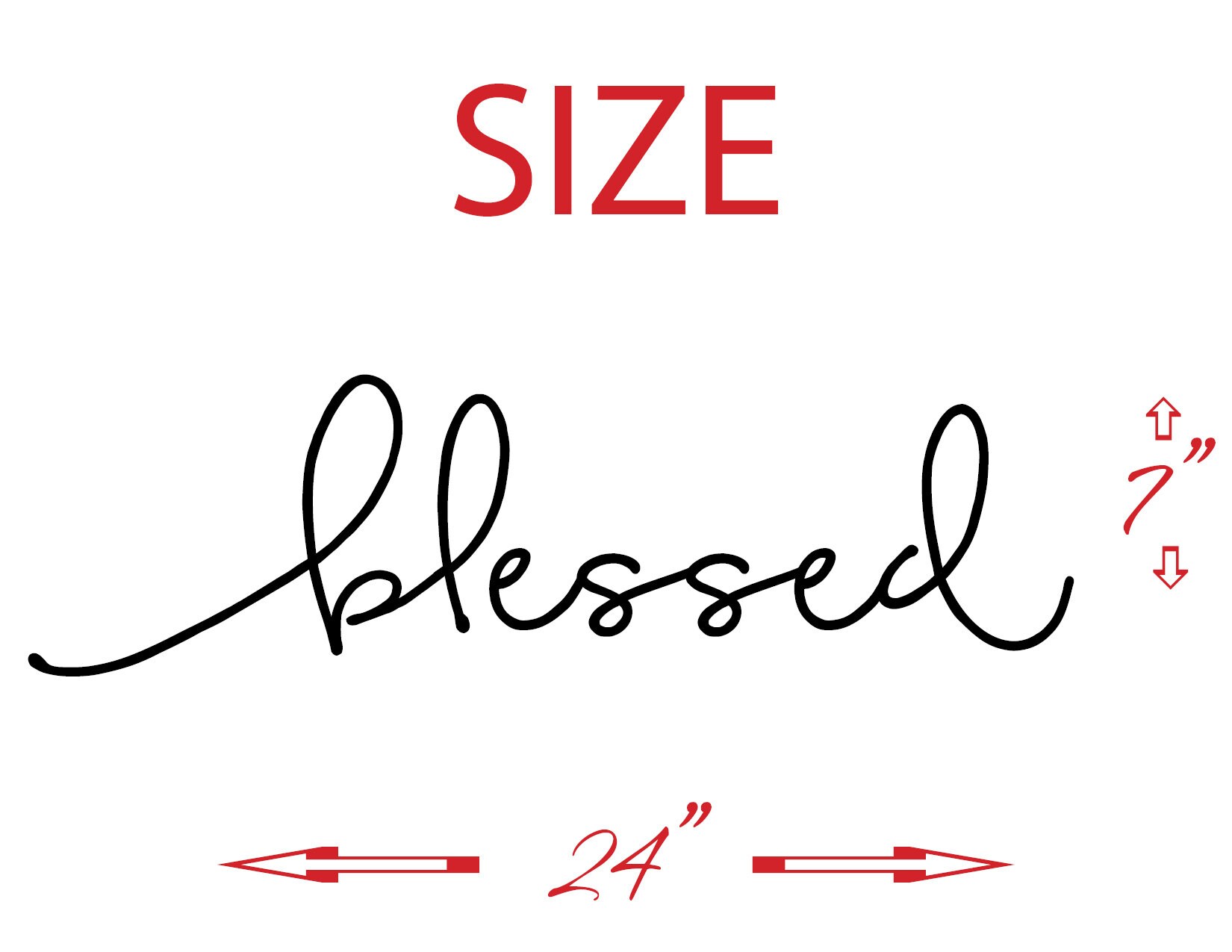 BLESSED vinyl wall decal sticker home inspirational art Free | Etsy