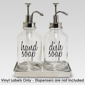 Hand Soap Dish Soap Labels -vinyl Decal Sticker Cute Kitchen-hny - Etsy