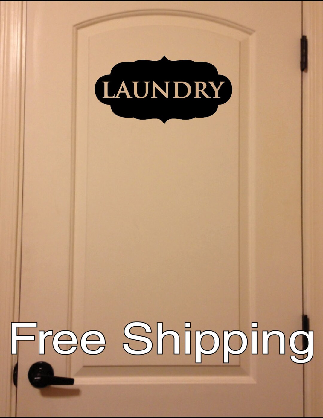 LAUNDRY Wall Vinyl Sticker Decal Laundry Room Ornate Design Decor Free ...